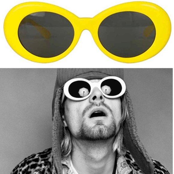 Accessories | Yellow Kurt Cobain 9s Clout Goggles Nwt | Poshmark